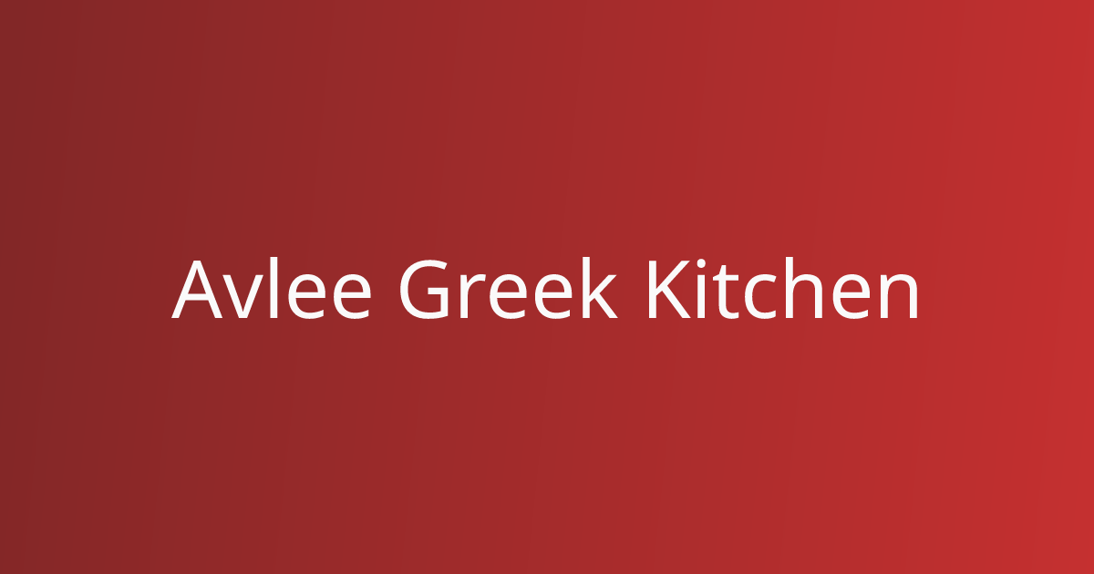 Best Mediterranean in Brooklyn, NY | Avlee Greek Kitchen | Menu